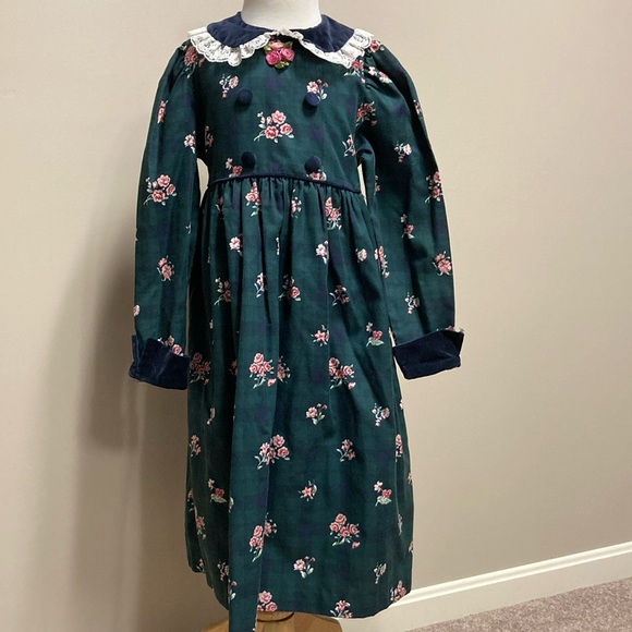 Baby Togs | Dresses | Vintage Baby Togs 8s Green Plaid Velvet Collar ...